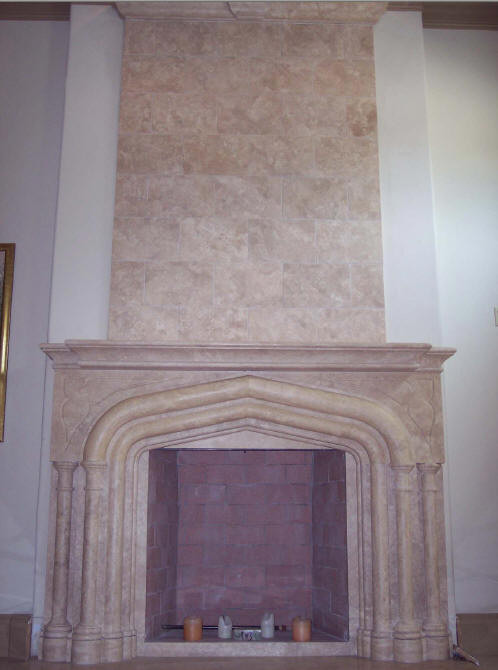 Custom Travertine Fireplaces - Traditional - Living Room - Salt Lake ...