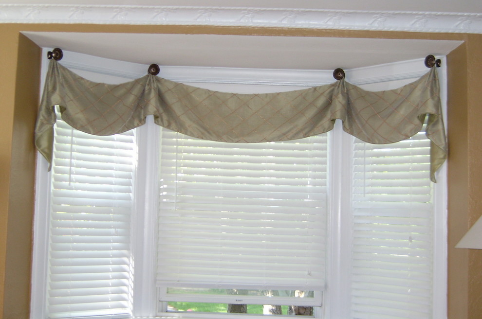 Custom Window Top Treatment - Transitional - Living Room - St Louis ...