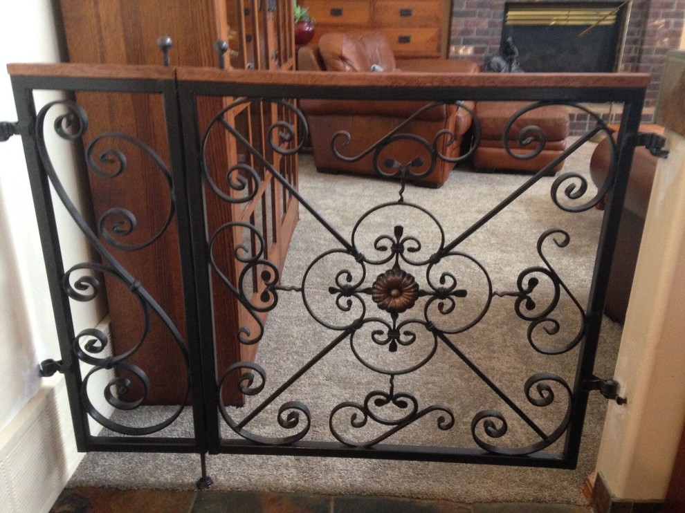 Custom Wood Stair Railing - Traditional - Living Room - Seattle - by ...