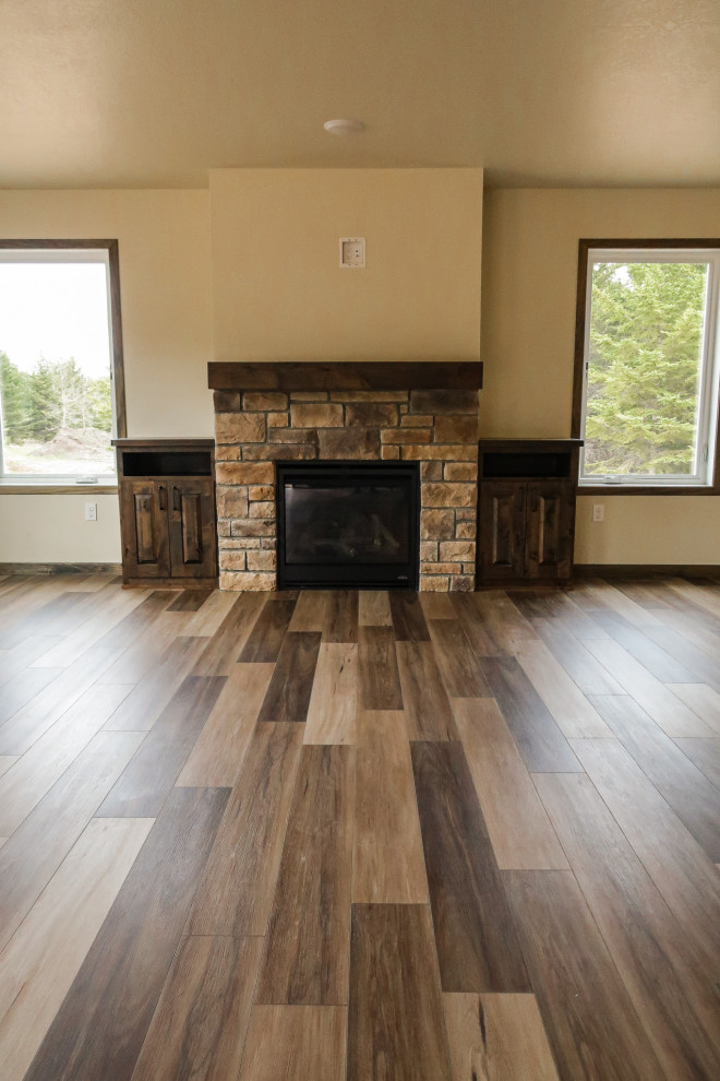 Dark and Light Traditional Custom Home Build - Traditional - Living ...