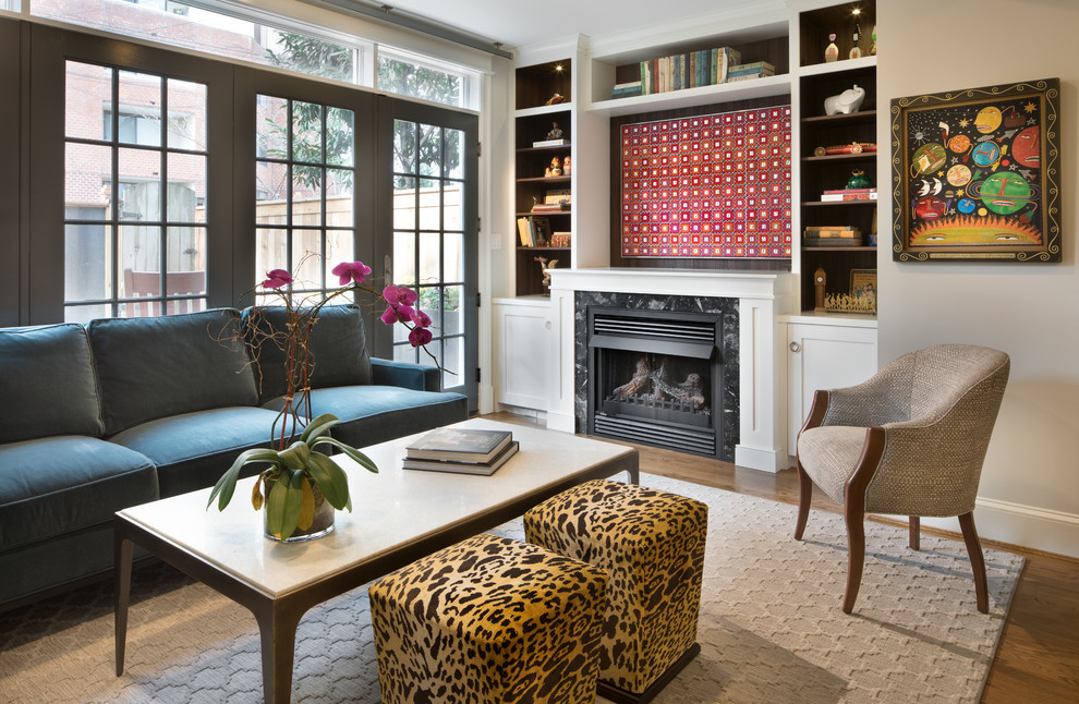 DC Rowhouse Complete Renovation - Traditional - Living Room - DC Metro ...