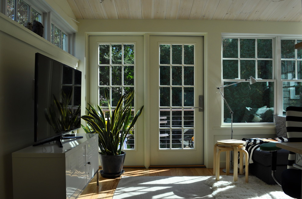 Deck Addition Interior - Contemporary - Living Room - Boston - by ...