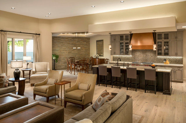 Desert Transitional - Great Room - Transitional - Living Room - Phoenix ...