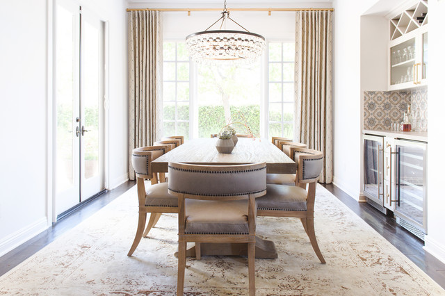 Dining and Home Bar Design - Transitional - Dining Room - San Diego - by Savvy Interiors/ inSIDE ...