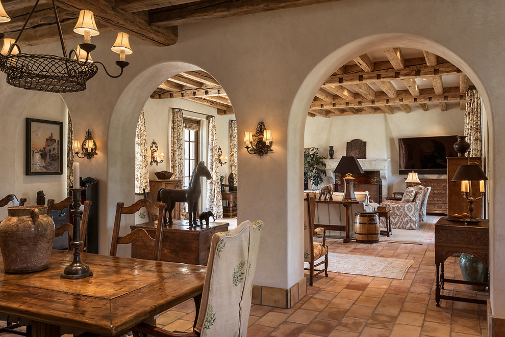 Dining Room Archway to Great Room - Rustic - Living Room - Phoenix - by ...