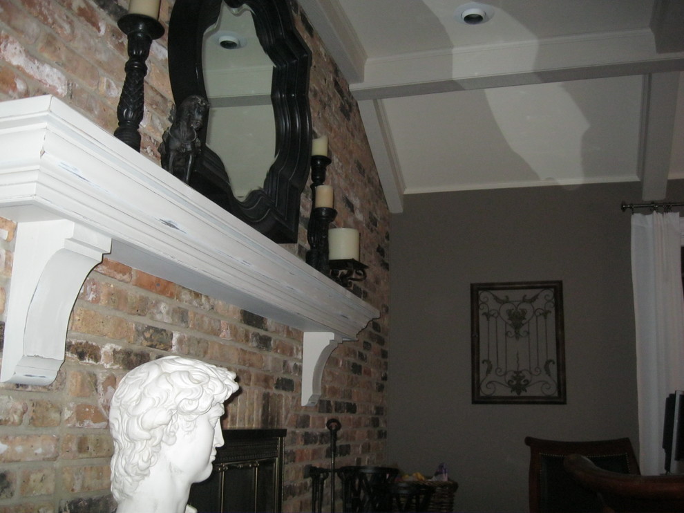 Distressed mantle - Traditional - Living Room - Austin - by Concept ...