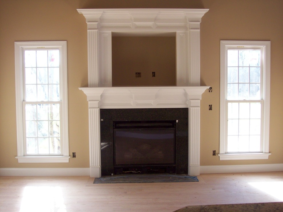 Double Mantle with Recessed Panel - Modern - Living Room - Raleigh - by ...
