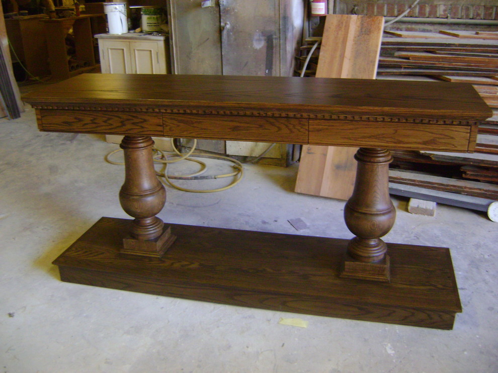 Double Pedestal Console Table - Mediterranean - Living Room - Los ...