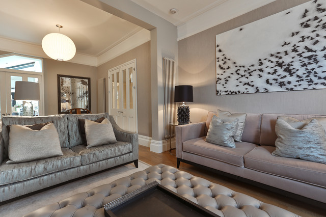 Double Reception Room - Modern - Living Room - London - by Genevieve ...