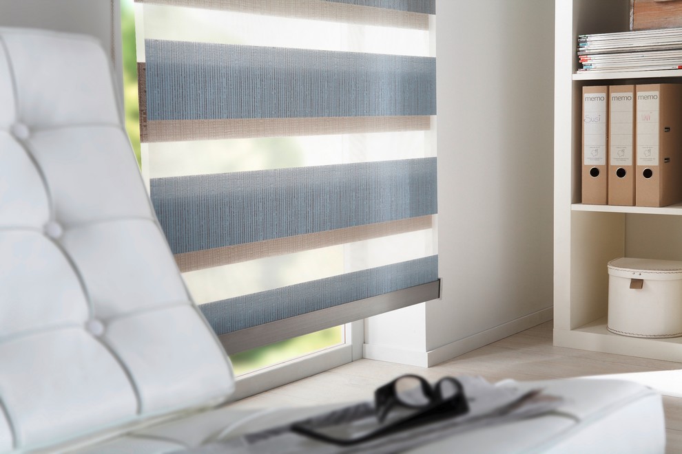 Double Roller Shades - Modern - Living Room - San Diego - by ...