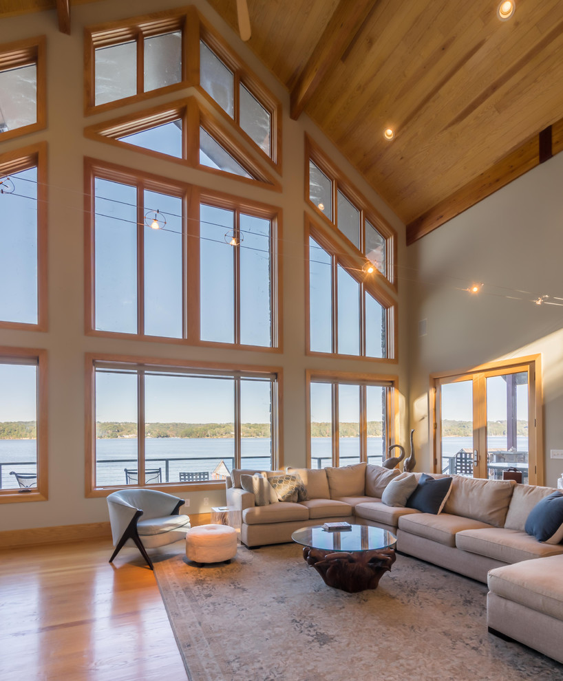 Doug Spohn Construction Lake Home - Transitional - Living Room - Other ...