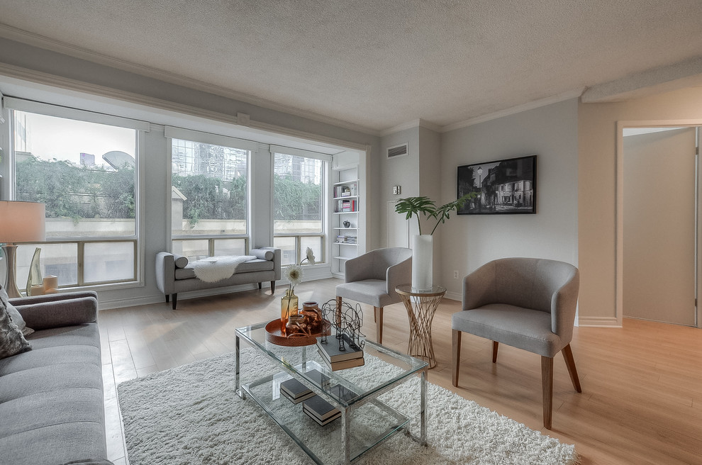 Downtown Condo - Midcentury - Living Room - Toronto - by iSO Design | Houzz