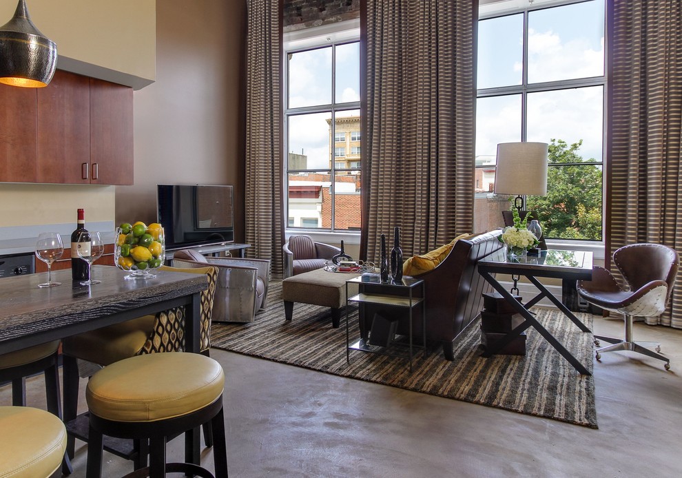 Downtown Durham Loft - Contemporary - Living Room - Raleigh - by ...