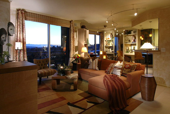 Downtown Hi Rise Condo - Eclectic - Living Room - Seattle - by CHRISTY ...