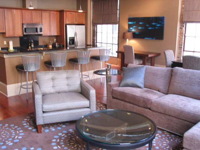 Downtown Loft - Contemporary - Living Room - Atlanta - by Etalon Studio ...