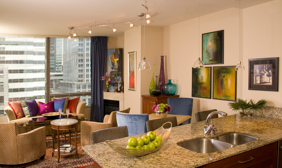 Downtown Seattle Living, Dining and Kitchen - Contemporary - Living ...