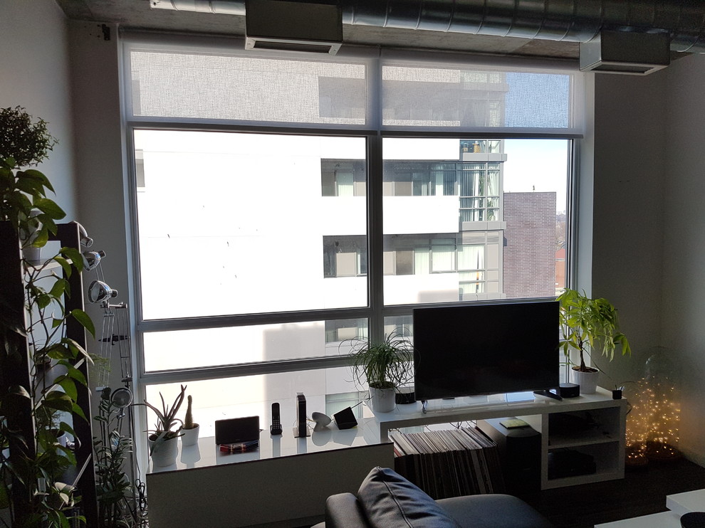 Downtown Toronto Motorized Condo Window Coverings - Modern - Living ...