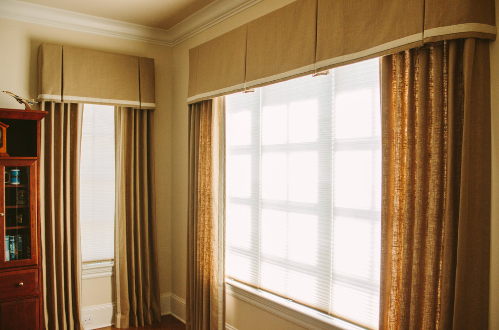 Draperies Your Way with Custom Valance - Traditional - Living Room ...