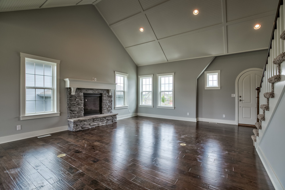 Dunbar Plan with Roslyn Elevation - Living Room - Omaha - by Landmark ...