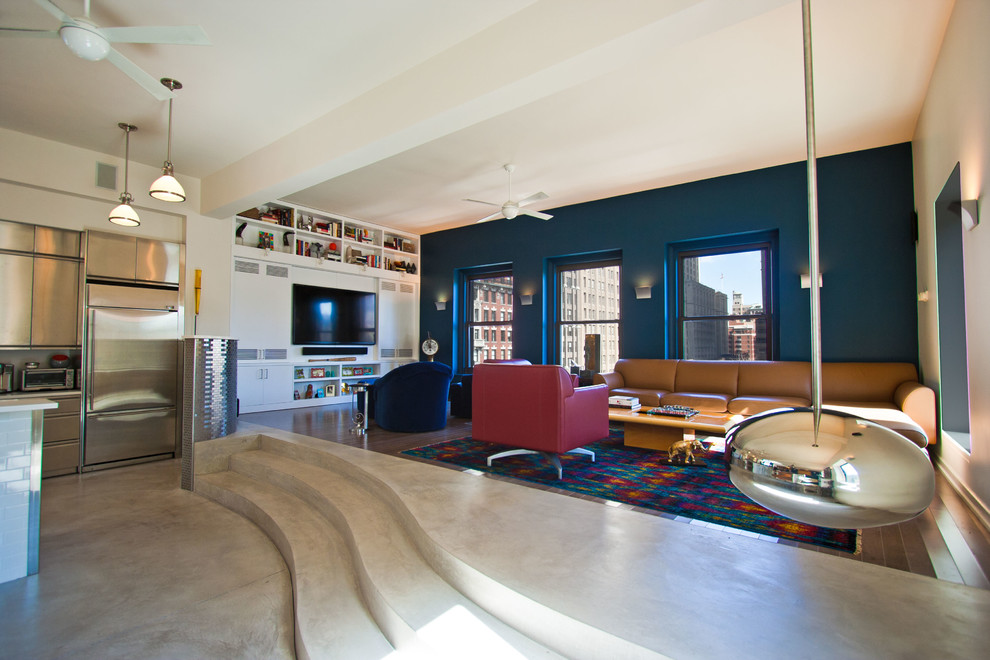Duplex Loft renovation and interiors - Contemporary - Living Room - New ...