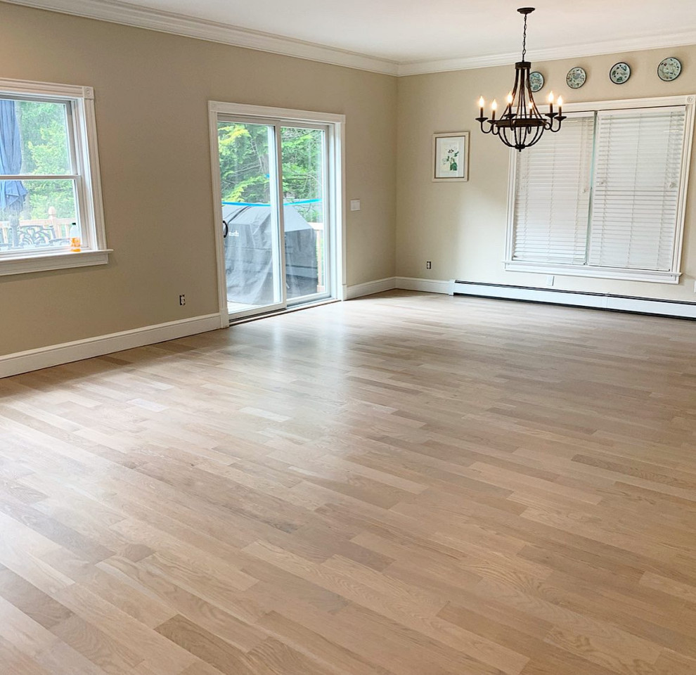 EAST QUOGUE: 4" SELECT WHITE OAK INSTALLED & FINISHED WITH CUSTOM GRAY ...
