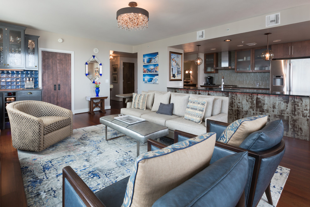 Eclectic Downtown Austin Condo - Contemporary - Living Room - Austin ...