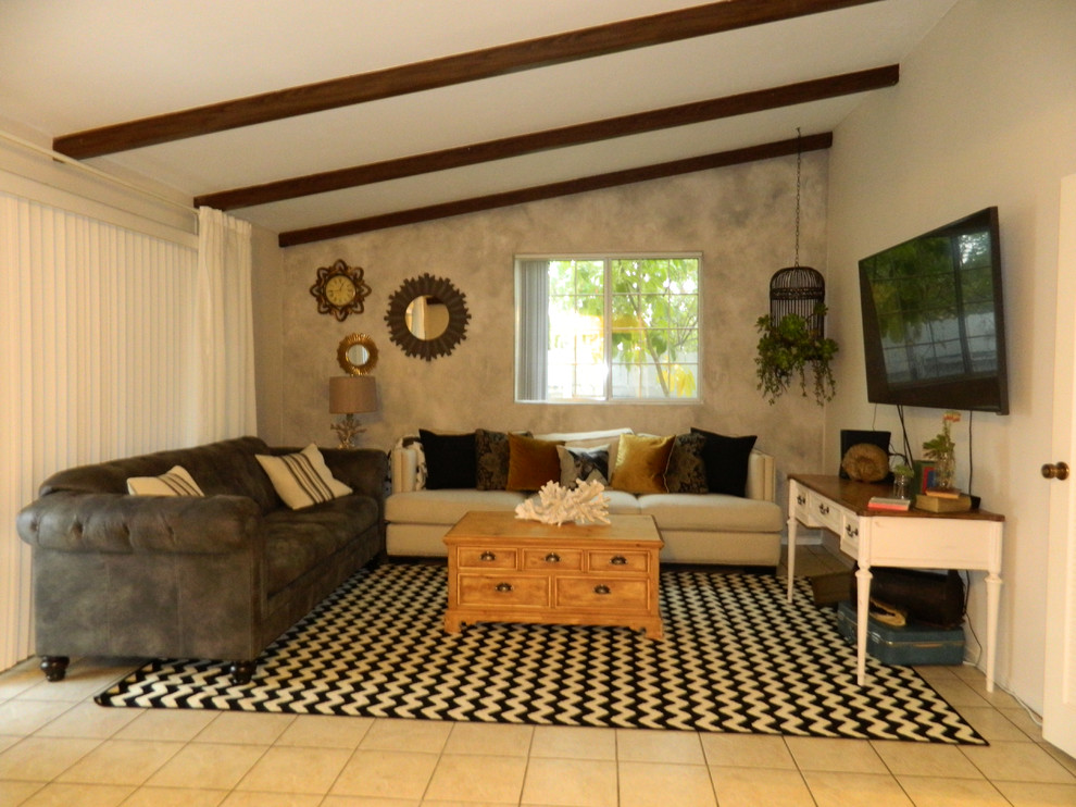 Eclectic meets Modern Farmhouse - Eclectic - Living Room - Orange ...
