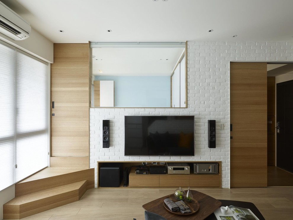 Eclectic Small Apartment Renovation by SpaceArt - Eclectic Living Room ...