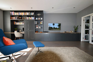 Elegant Grey Media Unit - Hampton, London. - Modern - Living Room ...