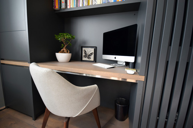 Elegant Grey Media Unit - Hampton, London. - Modern - Living Room ...