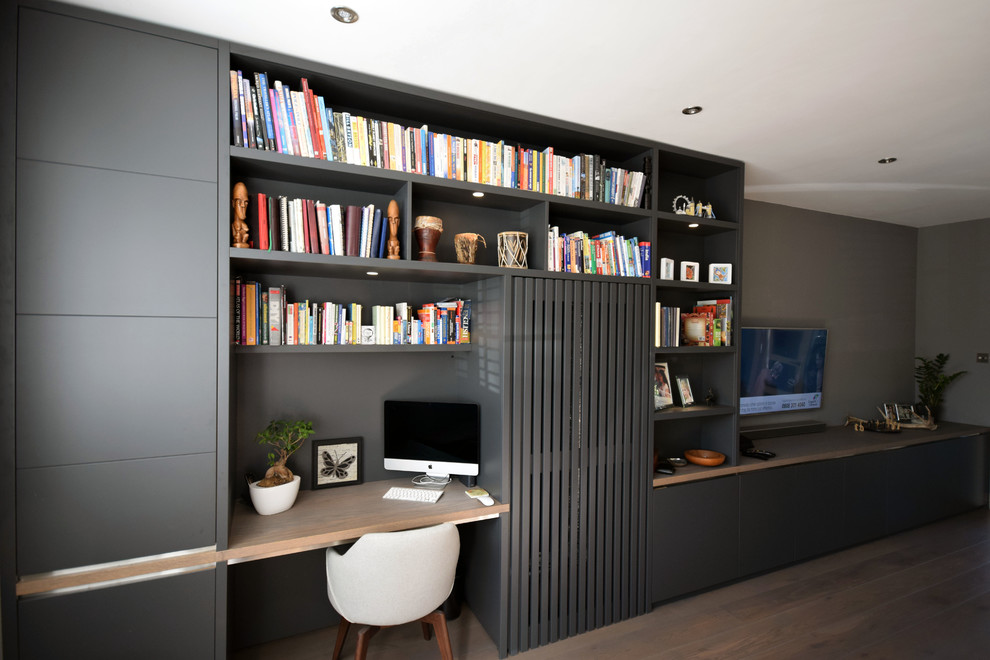 Elegant Grey Media Unit - Hampton, London. - Modern - Living Room ...