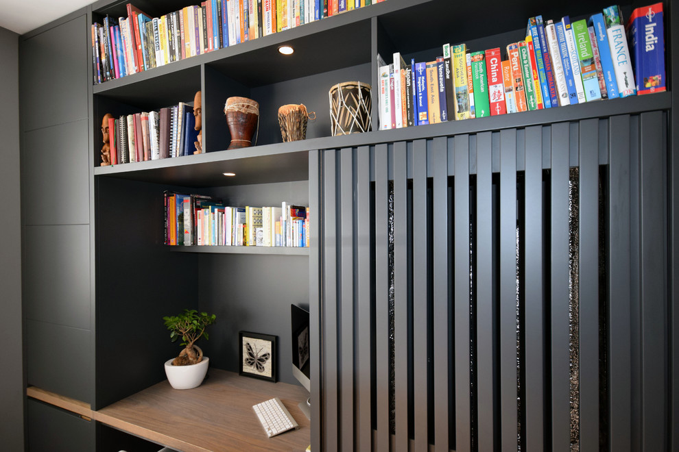 Elegant Grey Media Unit - Hampton, London. - Modern - Living Room ...