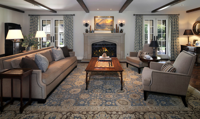 English Tudor - Traditional - Living Room - Los Angeles - by Scribe ...