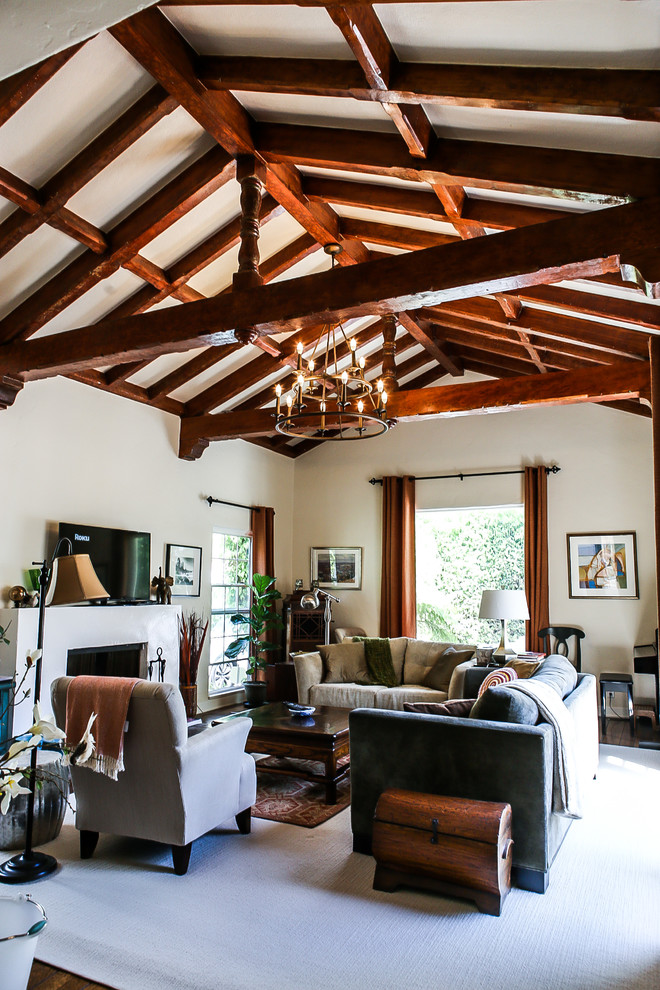 Rustic Beam Living Room