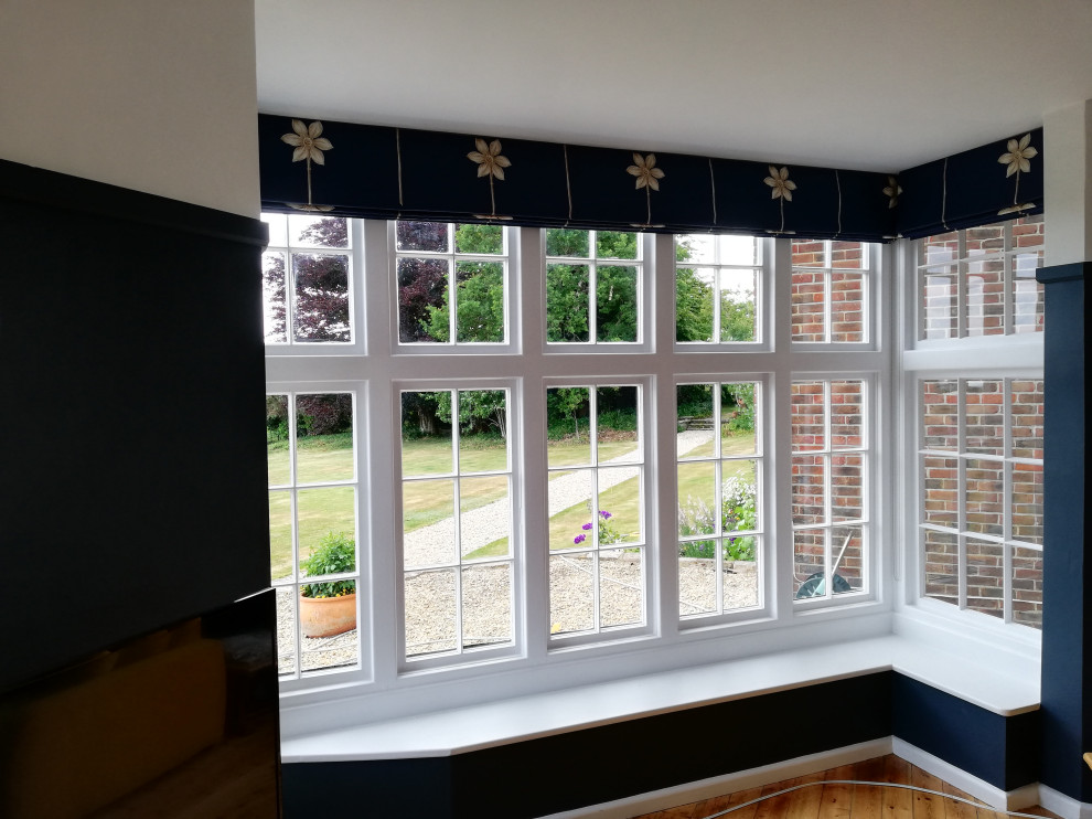 Extra large roman blind - Modern - Living Room - Dorset - by Katherine ...