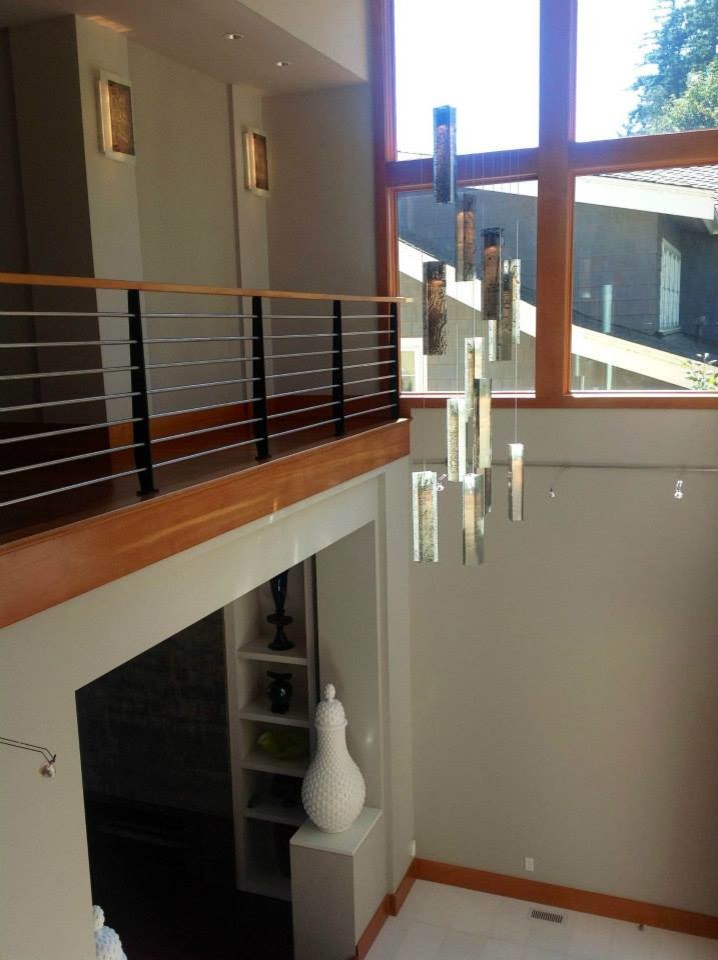 EXTRA LONG MODERN PENDANT LIGHTING TWO STORY SPACE by GALILEE LIGHTING ...