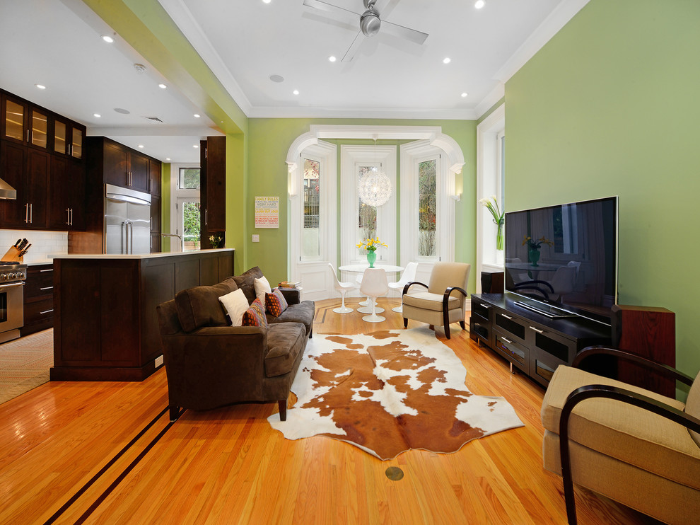 Extraordinary 28-foot wide Queen Anne mansion - Midcentury - Living ...