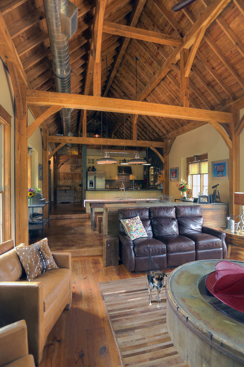 Family Bunkhouse - Rustic - Living Room - Austin - by Texas Iowa ...