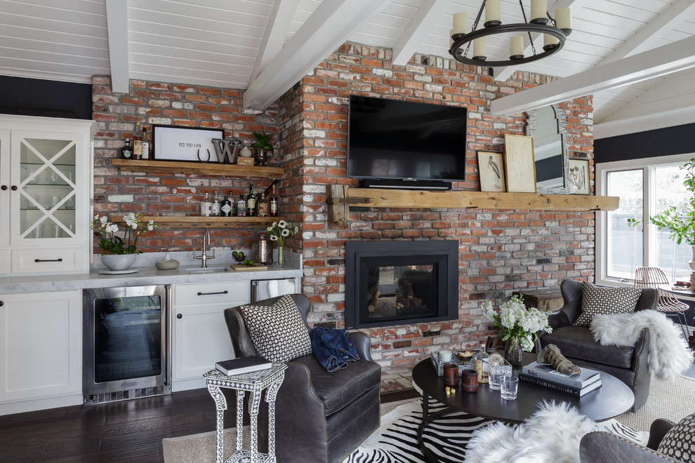 Family Game Room - Farmhouse - Living Room - San Francisco - by Leslie ...