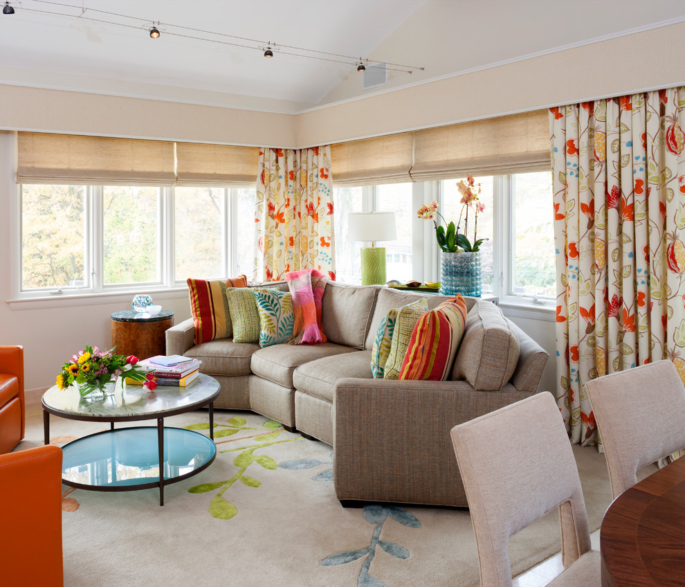 Family Room-Patterns & Vivid Colors - Contemporary - Living Room - DC ...