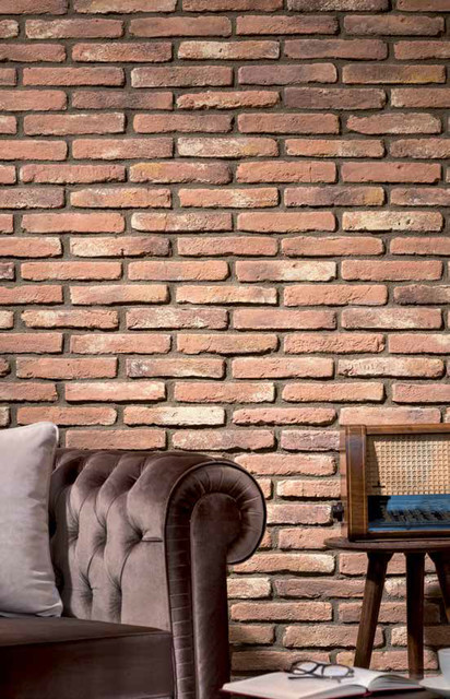 Feature Wall - Monta Vitruvian Brick Slips - Rustic - Living Room ...