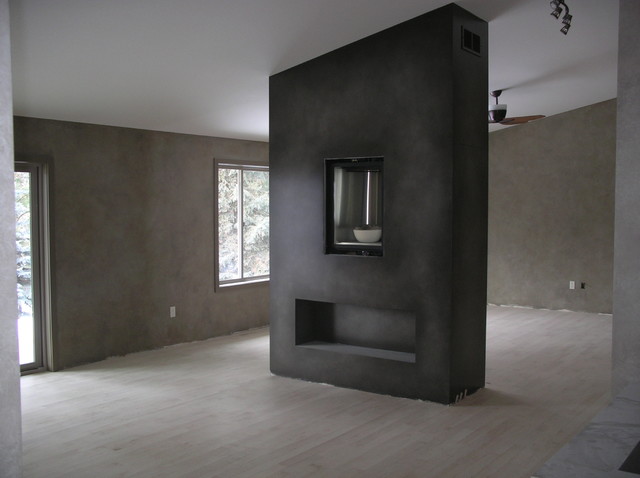 Fireplace & Wall Faux Finish - Modern - Living Room - Vancouver - by ...