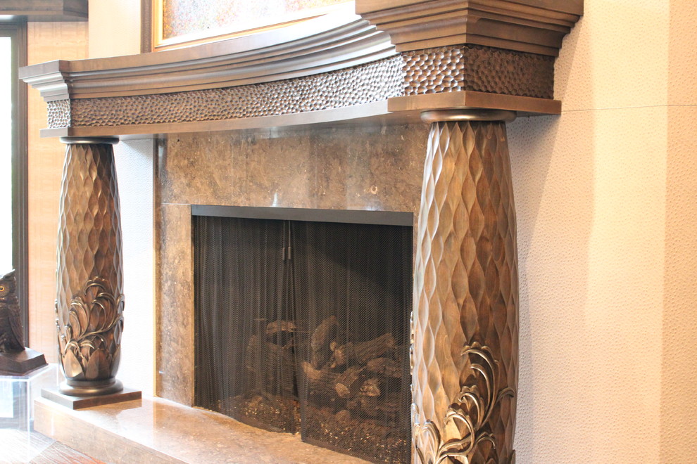 Fireplace Columns - Transitional - Living Room - Kansas City - by Lush ...