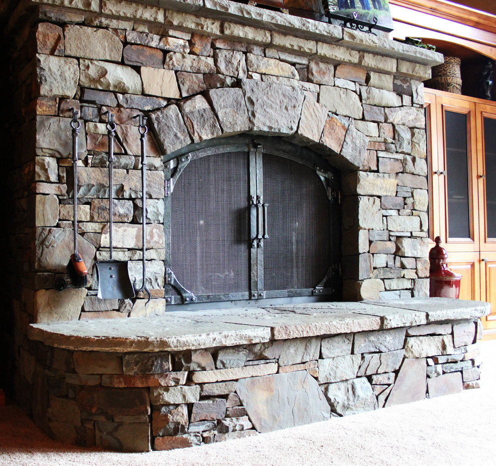 Fireplace Doors - Rustic - Living Room - Other - by Ponderosa Forge and ...