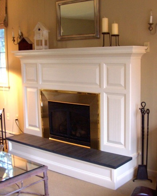 Fireplace Face and Mantel Surround over Existing Fireplace ...