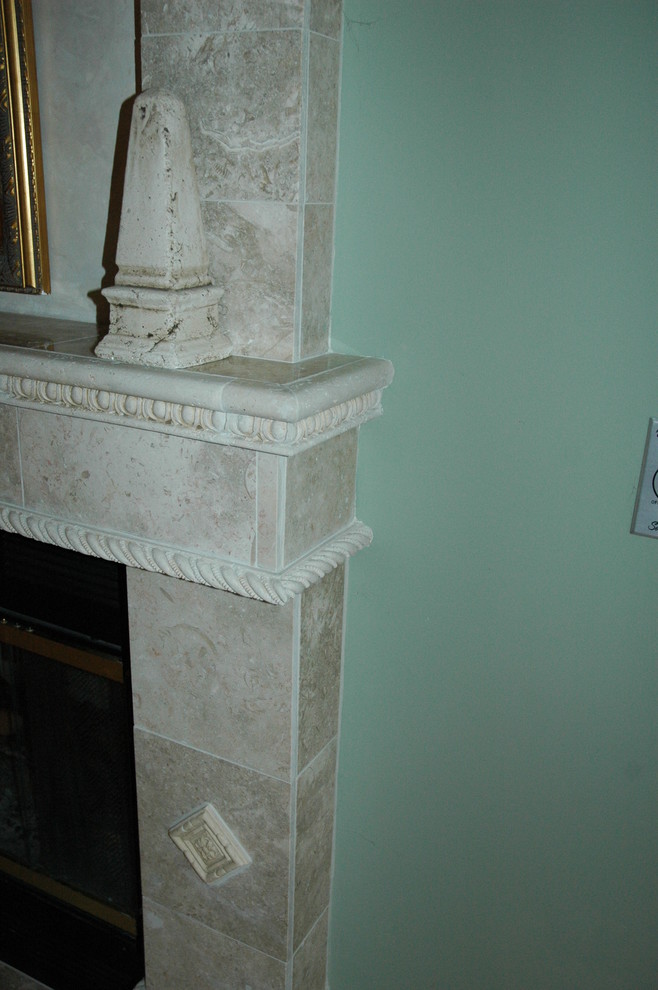 Fireplace face remodels that rock! - Traditional - Living Room ...