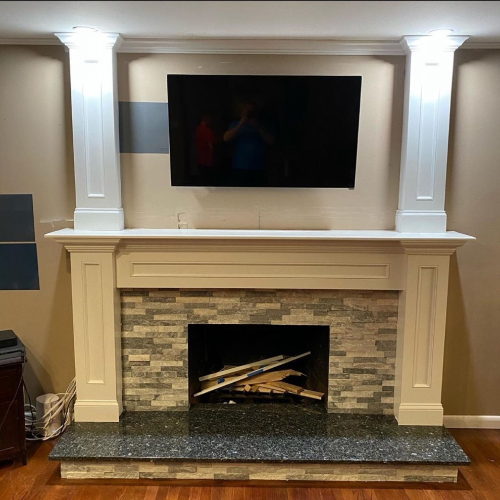 Fireplace Makeover Project 2020 - Contemporary - Living Room - New York ...