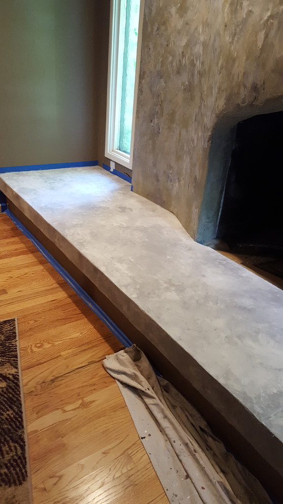 Fireplace Makeover SE Denver - Contemporary - Living Room - Denver - by ...