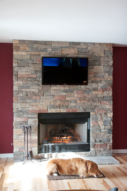 Fireplace Stone Veneer - Traditional - Living Room - Chicago - by HX ...