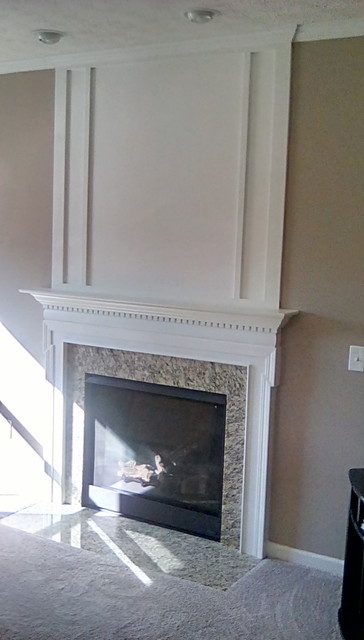 fireplace trim, wainscoting, crownmold - Living Room - Cincinnati ...